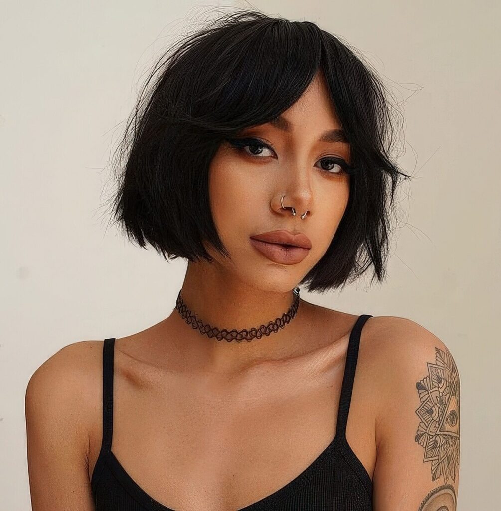 18 Modern Short Bobs With Bottleneck Bangs Today - Cafe Makeup